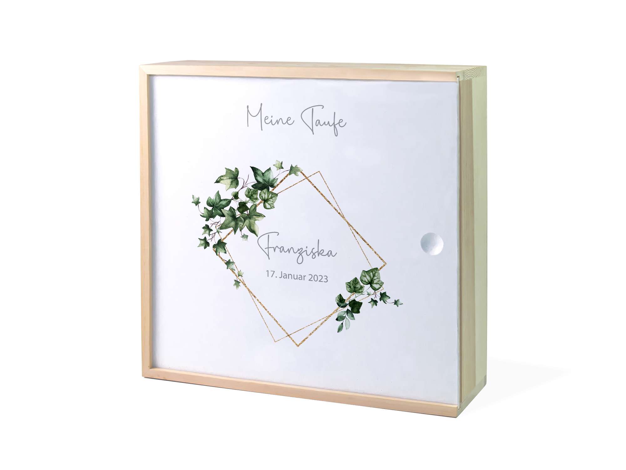 Erinnerungskiste Taufe – Zur Taufe | personalisierbar